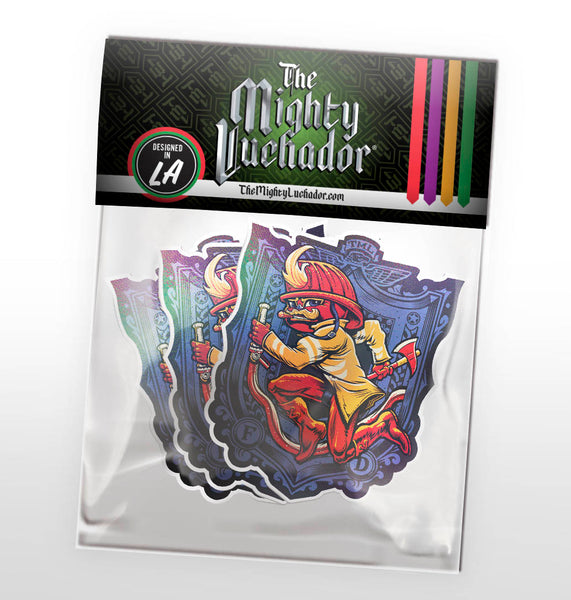 LA FIRE RELIEF SEÑOR FUEGO 4" STICKER – The Mighty Luchador